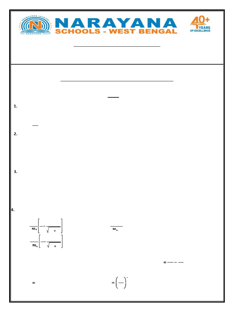 12 - 2 Physics Holiday Homework | PDF | Capacitance | Dielectric