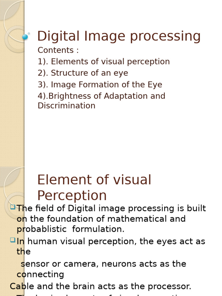 Digital Image Processing | PDF | Eye | Retina