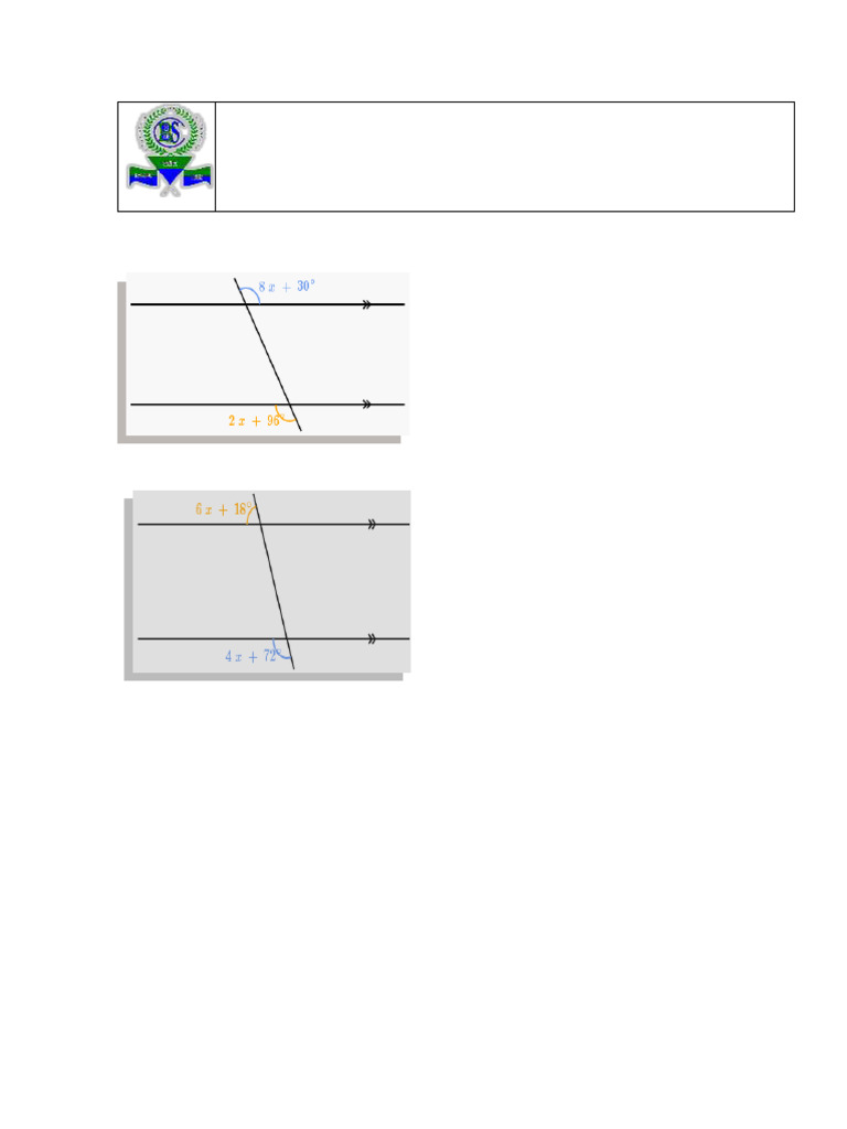 Angulos Formados Por Rectas Paralelas y Una Transversal | PDF | Ángulo ...