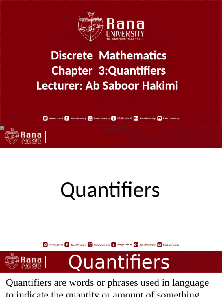 Quantifiers | PDF