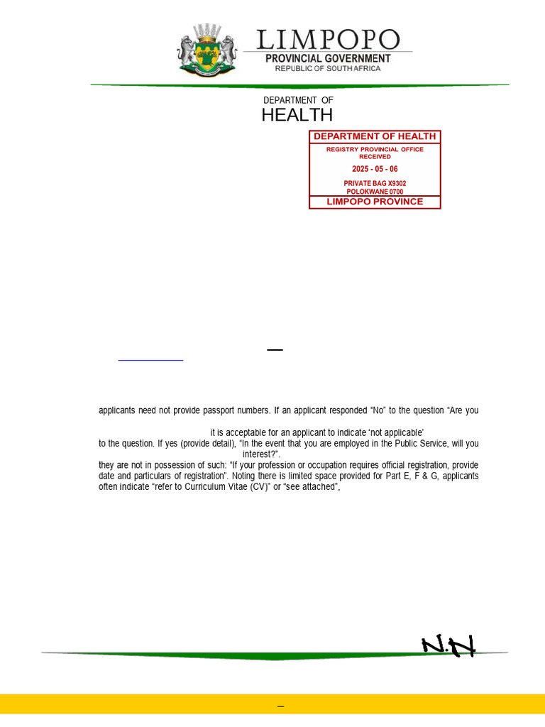 EPWP - POSITIONS Circular 22 of 2025 | PDF | Hazard Analysis And ...