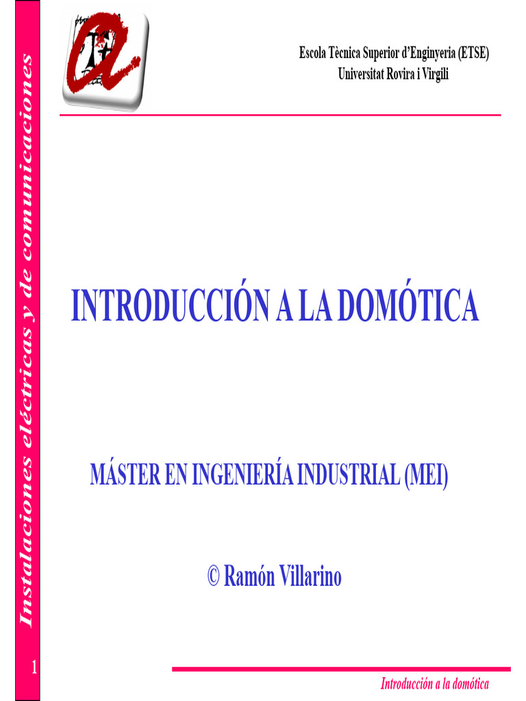 Tema Domótica IEC curs 2024_25_250304_161602 | PDF | Medio de transmision | Automatización del hogar