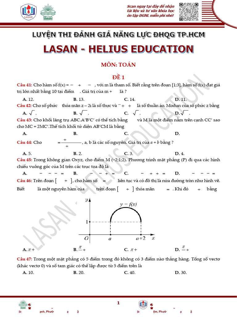 Đ T 2 - Môn Toán PH Thông - G I HS | PDF