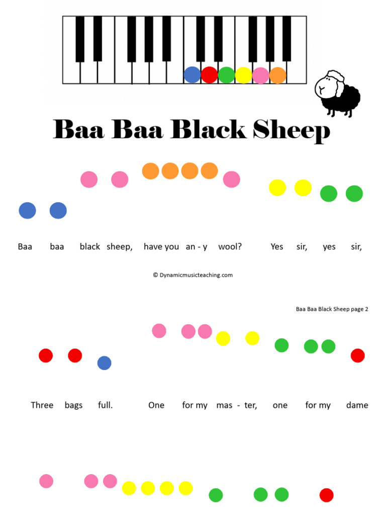 Preschool Piano by Color Dynamic Music Teaching | PDF