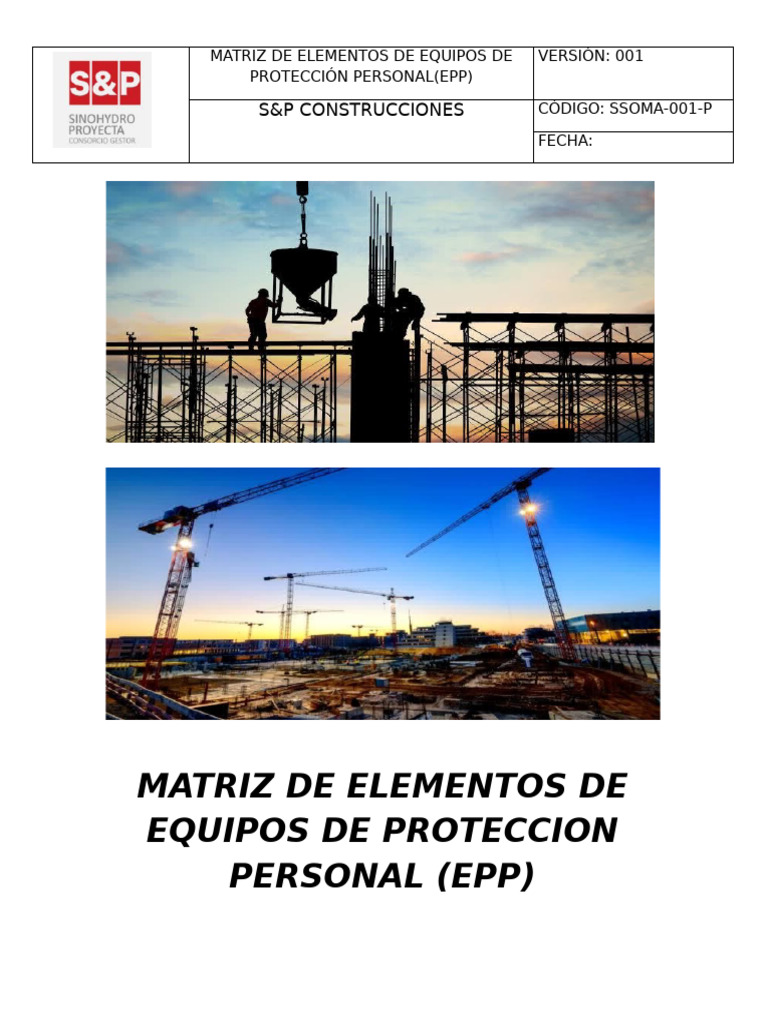 Matriz de Elementos de Epps | PDF | Seguridad y salud ocupacional