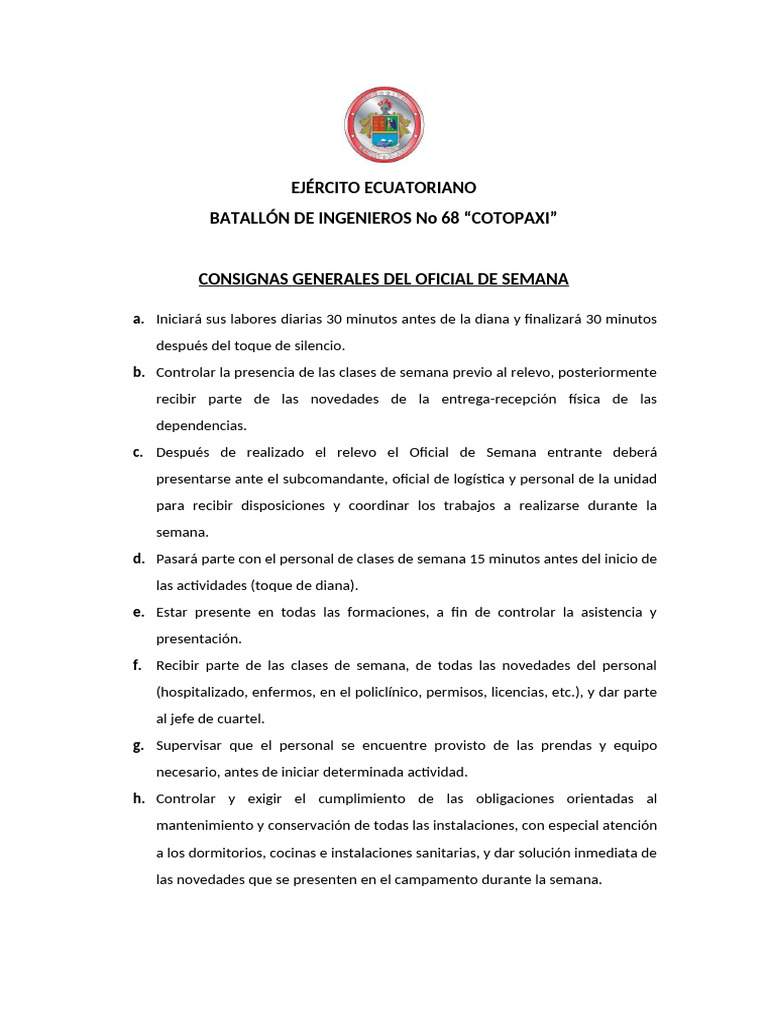 Consignas Semana | PDF