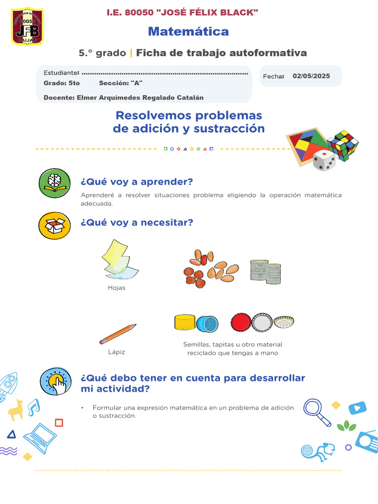 resolvemos-problemas-adicion-sustraccion-2 | PDF