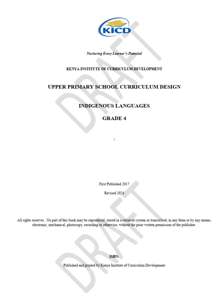 Grade 4 Indigenous Language Curriculum | PDF | Reading Comprehension ...