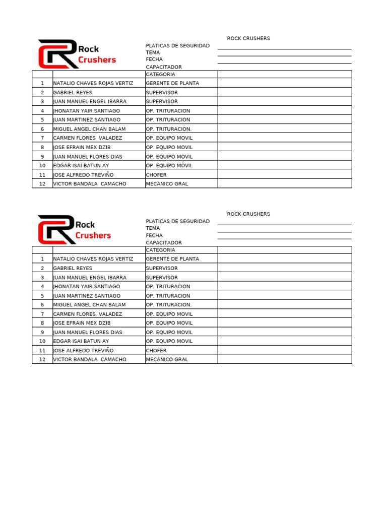 RC - Formato - Lista de Asistencia Platicas | PDF
