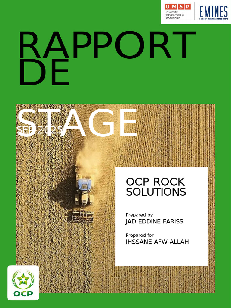 Rapport de Stage Pfe Ocp Rock | PDF