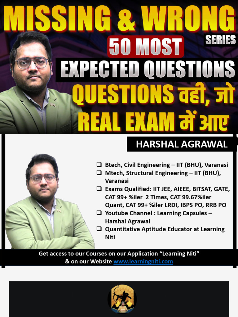 Top 50 Missing and Wrong Series , 21 JULY , HARSHAL SIR, LEARNING | PDF