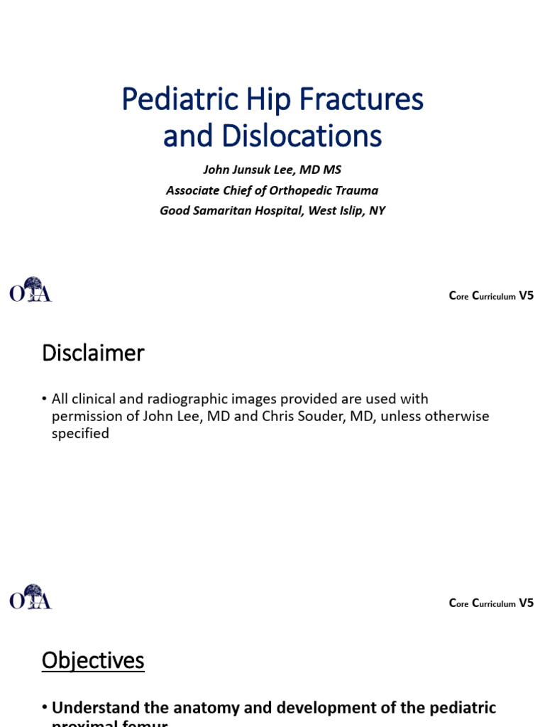 Hip Fractures Pediatrics OTA | PDF | Hip | Anatomical Terms Of Motion