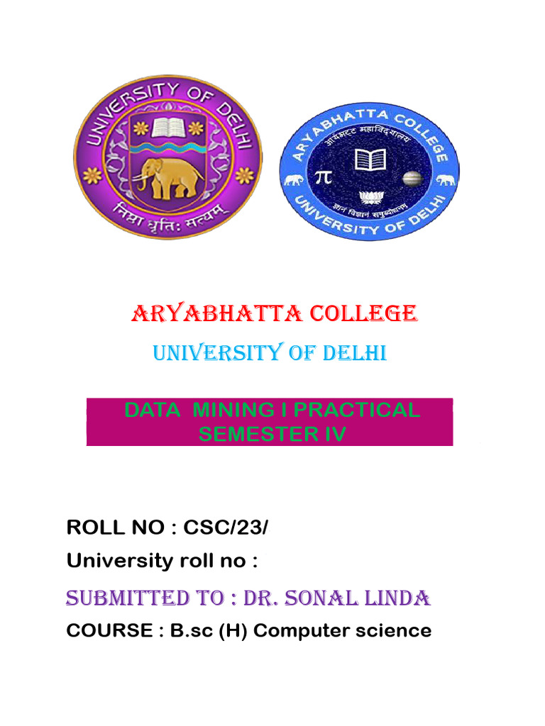 Data Mining 1 Practical File-1 | PDF | Applied Mathematics | Artificial Intelligence