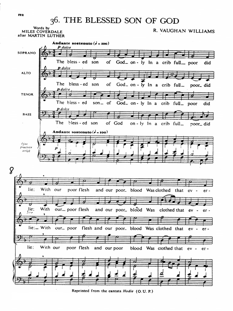 VaughanWilliams-The Blessed Son of God | PDF