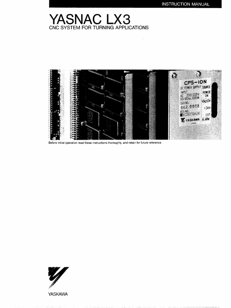 Yasnac_lx3 CNC System | PDF | Office Equipment | Software Engineering