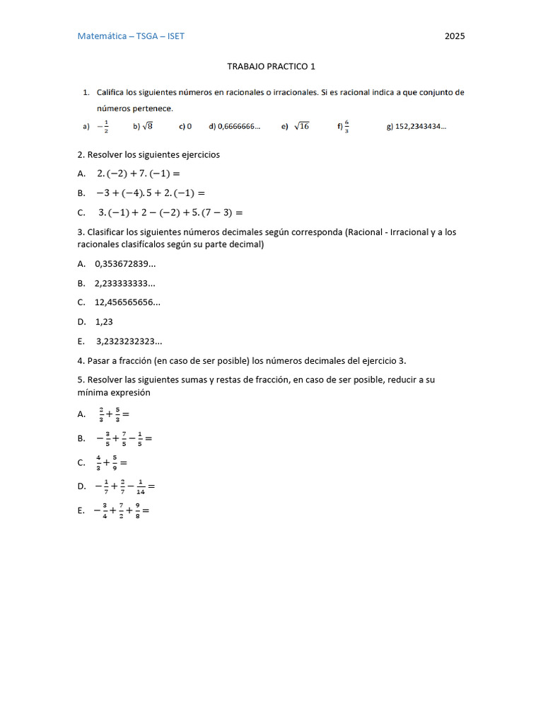 Trabajo Practico 1 | PDF