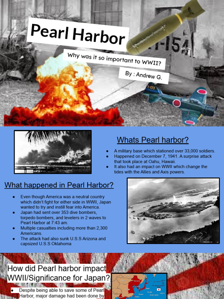 History WWII Pearl Harbor - Andrew G. | PDF | Attack On Pearl Harbor ...