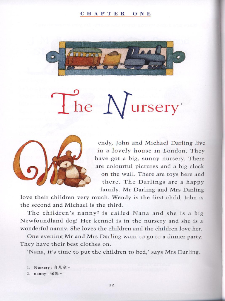 Peter Pan Chapter 1 | PDF