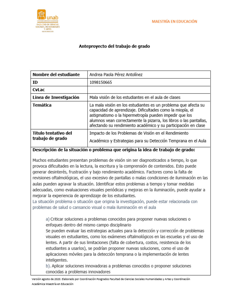 Andrea Perez | PDF | Salón de clases | Sicología