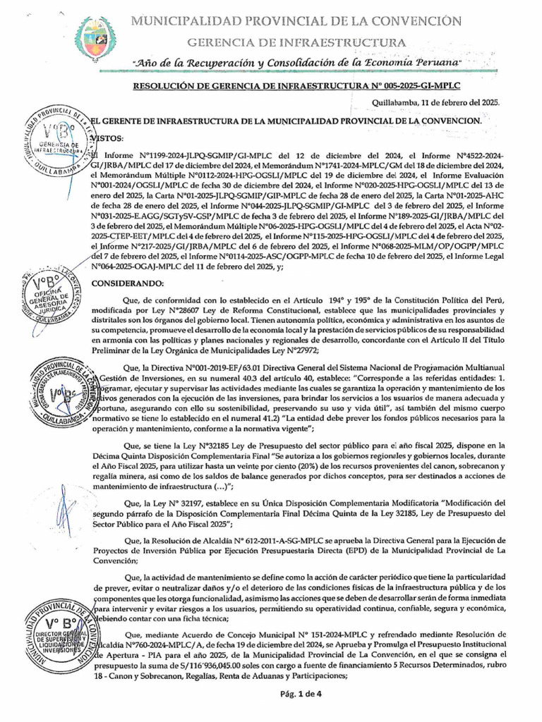 Resolucion Señaleticas 005-2025 | PDF | Presupuesto | Economias