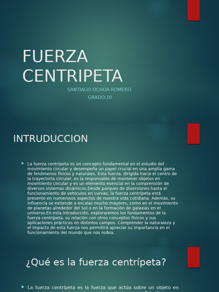 Fuerza Centrípeta: Conceptos y Ejemplos | PDF | Fuerza | Aceleración