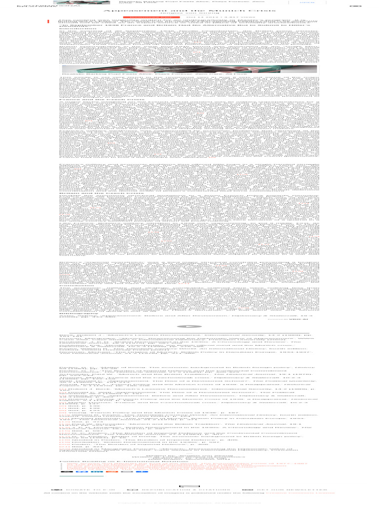 Appeasement and The Munich Crisis | PDF | Neville Chamberlain | French Third Republic