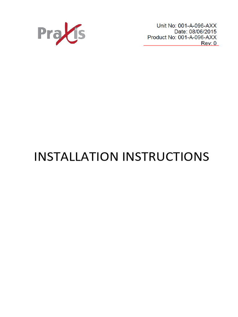 PRAXIS ESP Packer Installation Instructions | PDF | Casing (Borehole ...