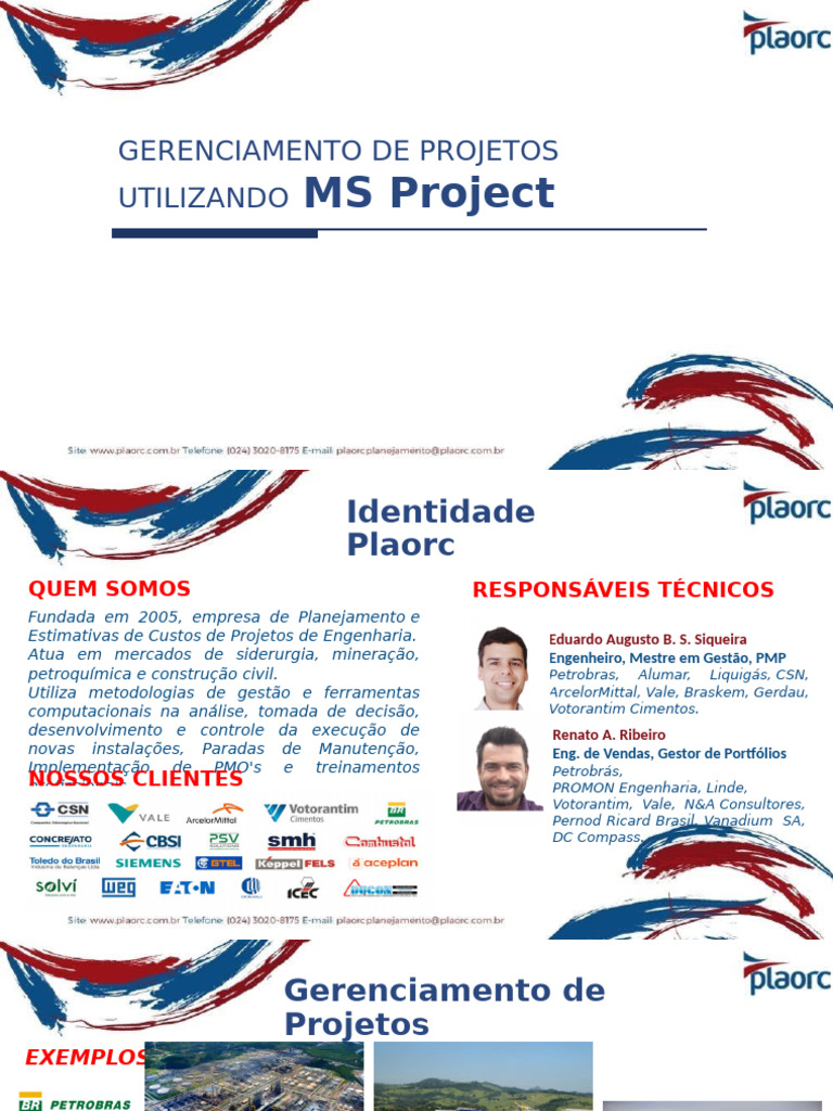 QUA-FML-046-Treinamento-GP-utilizando-MSProject-Slides | PDF | Gestão de projetos