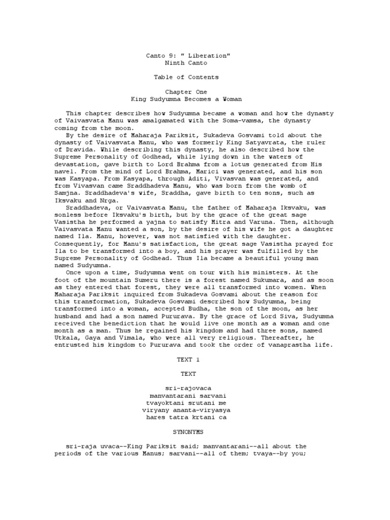 Canto 09 | PDF | Indian Religions | Hindu Literature