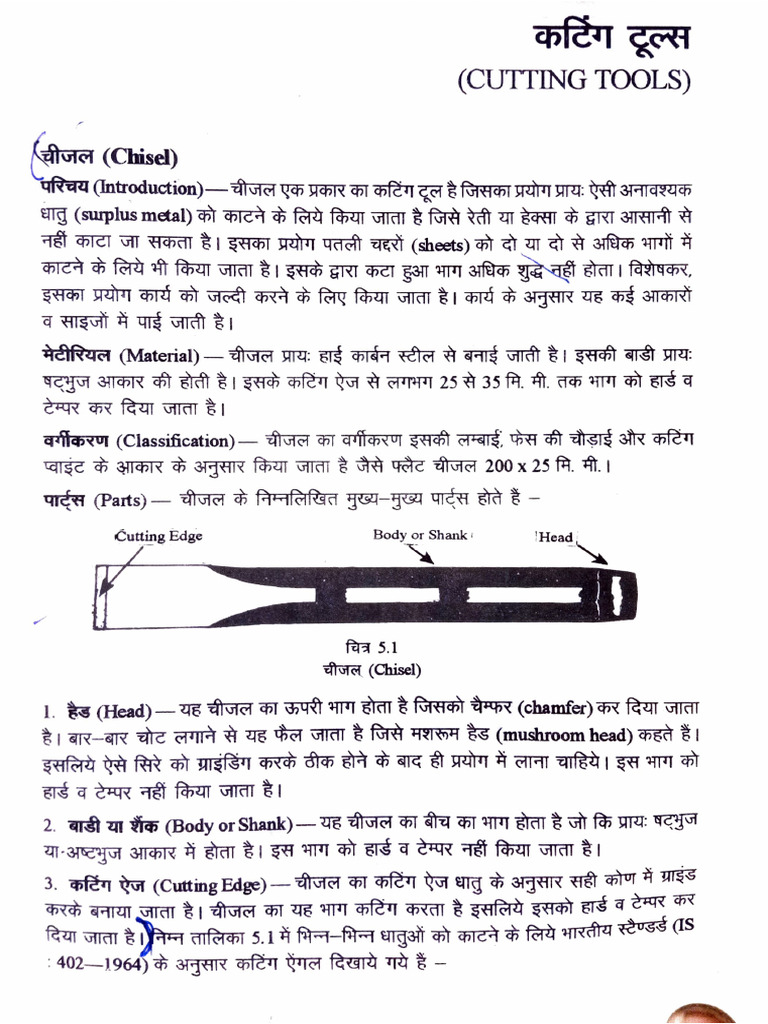 Cutting Tools Trade Theory | PDF