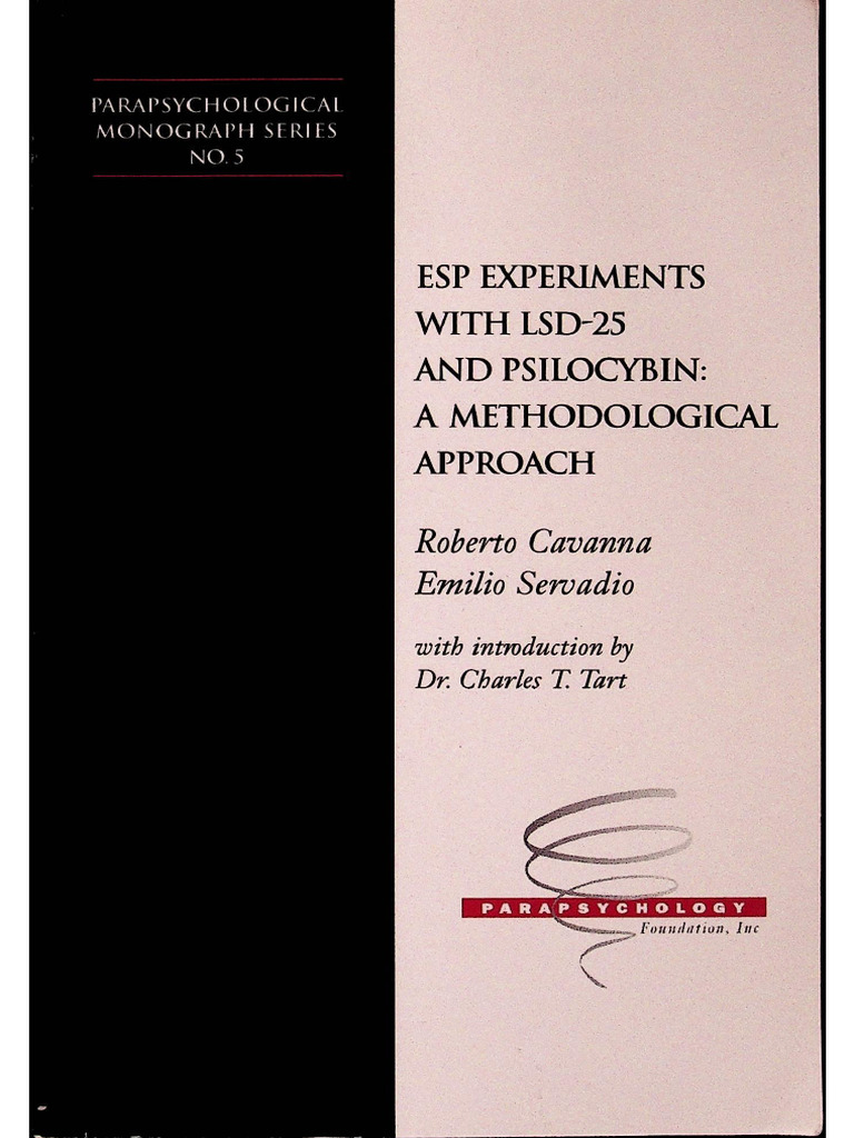 5 ESP Experiments With LSD 25 and Psilocybin A Methodological Approach ...