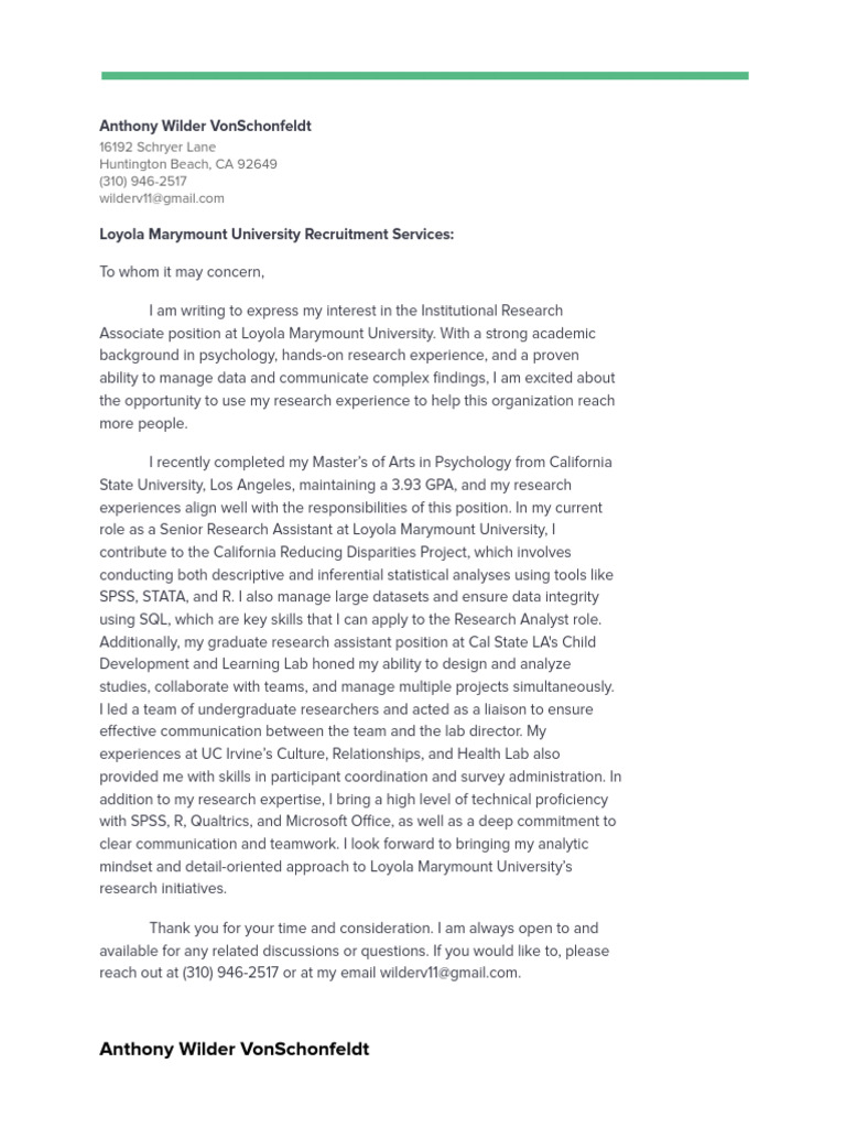 LMU Cover Letter 2 - 11 - 25 | PDF