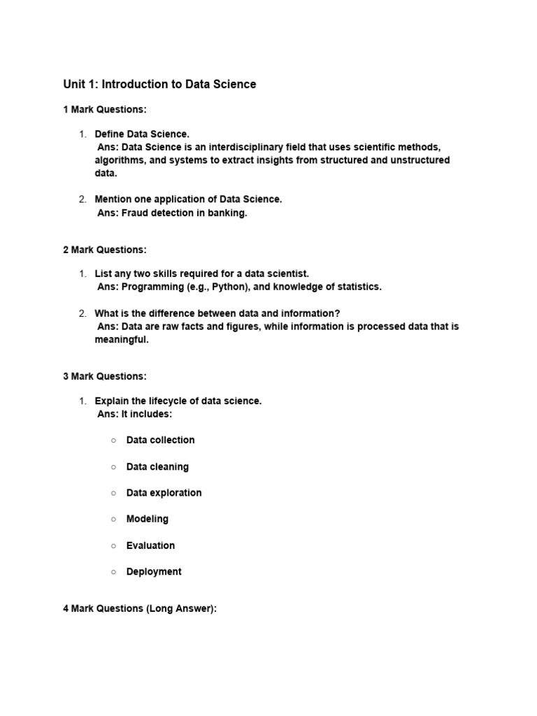 Foundation of Data Science Imp | PDF | Data Science | Type I And Type ...
