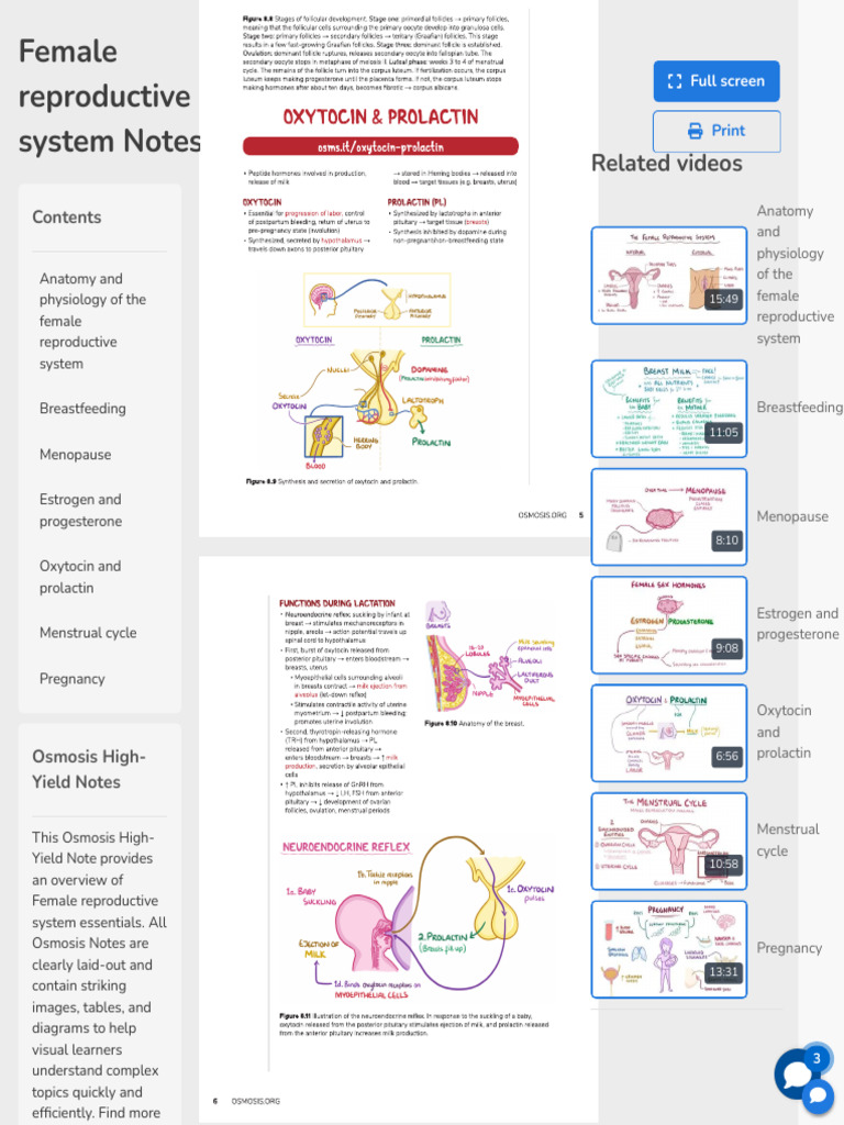 Female Reproductive System Overview | PDF