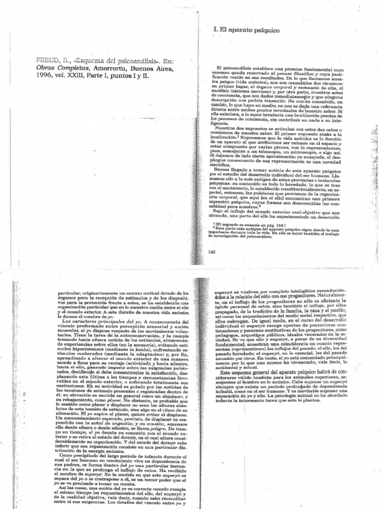 Freud - Esquema Del Psicoanálisis | PDF