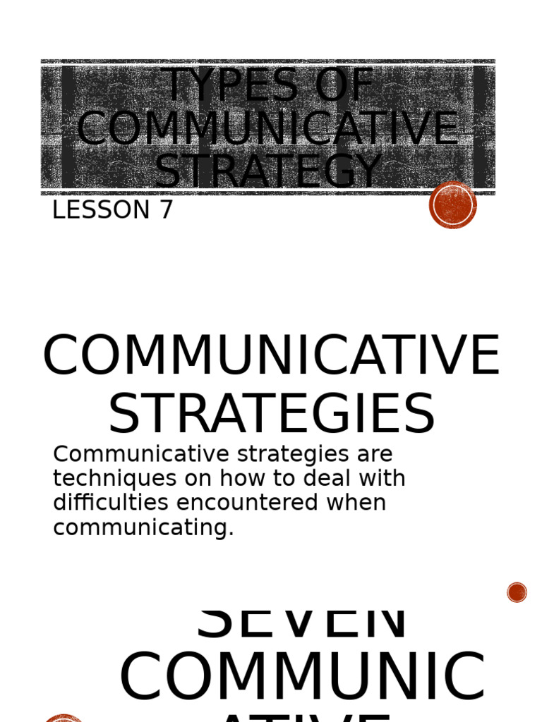 Types of Communicative | PDF | Communication | Learning