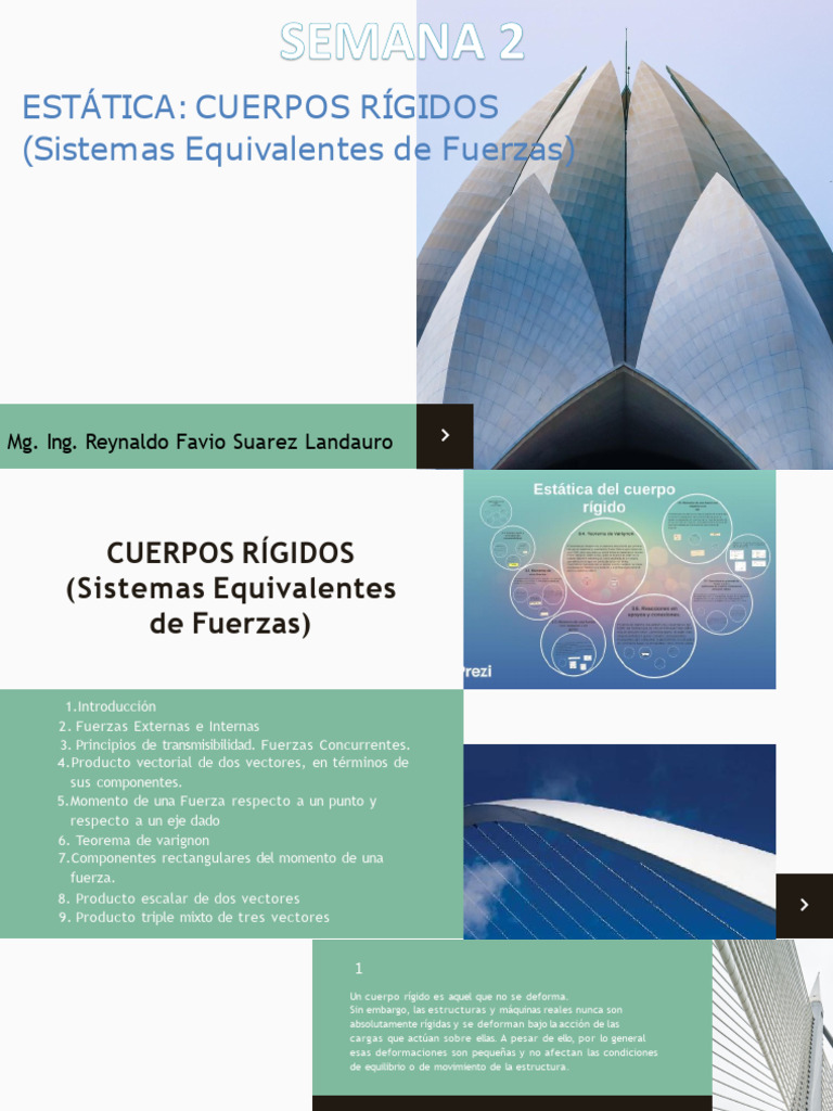 Semana 2 - Estatica | PDF | Vector Euclidiano | Fuerza