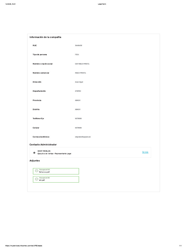 Portal de Servicios - Intcomex | PDF