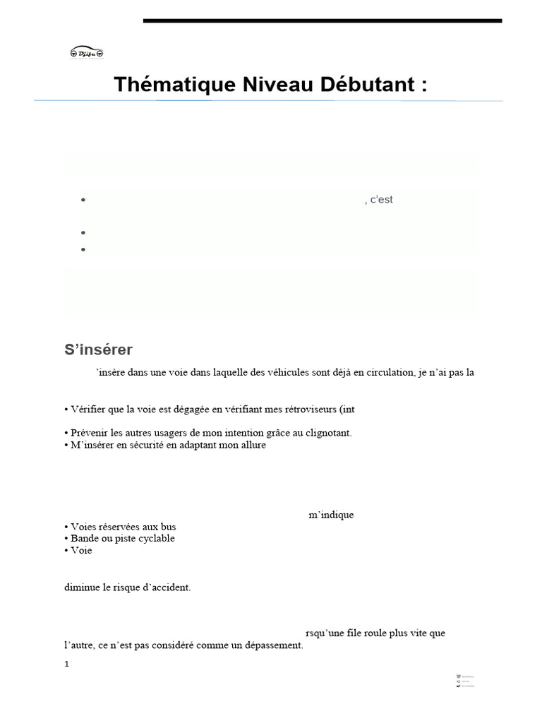 Règles de circulation routière 2024 | PDF | Aménagement cyclable ...