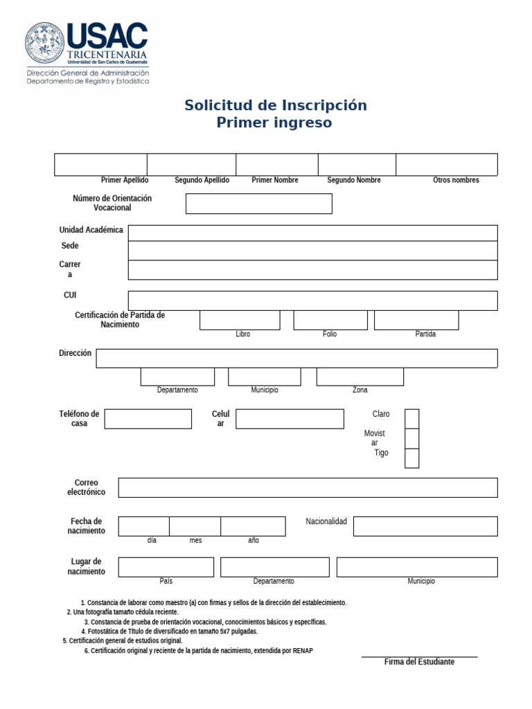 Solicitud de Ingreso Padep | PDF