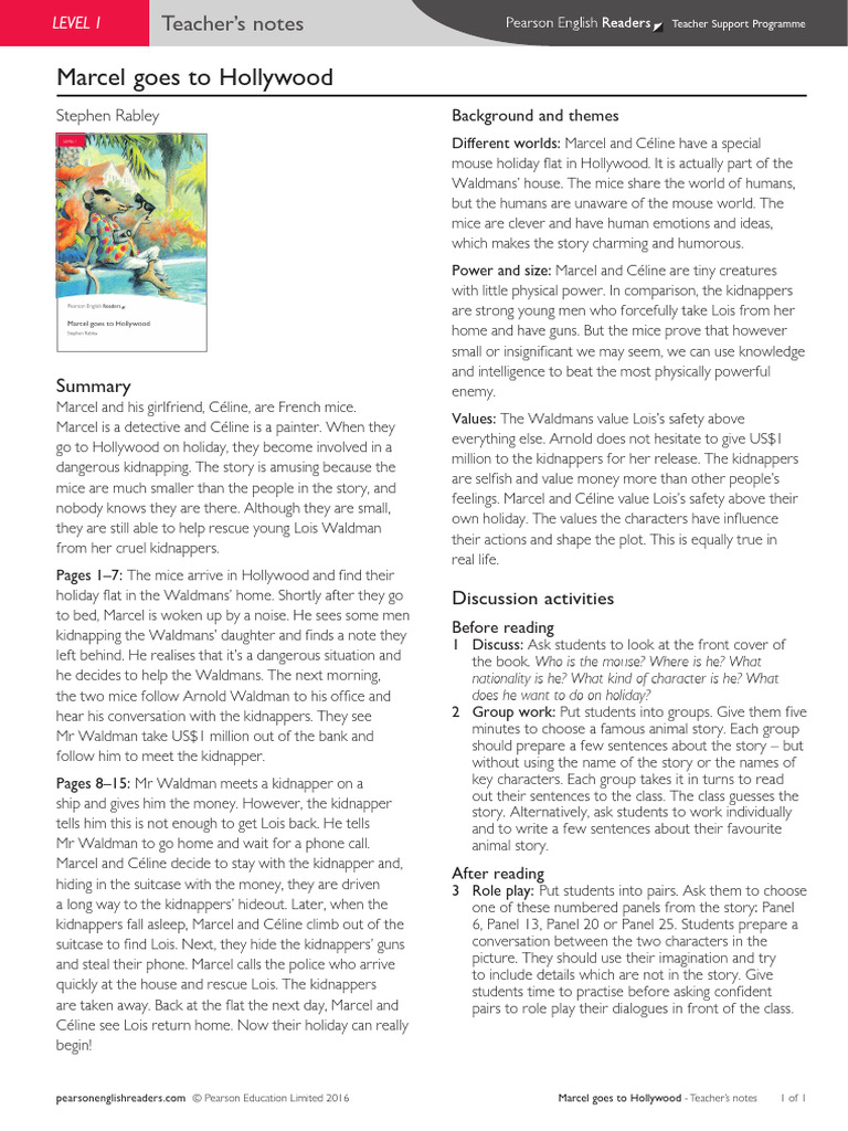 Marcel the Mouse's Hollywood Adventure | PDF | Kidnapping