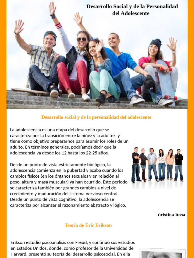 Dearrollo de La Personalidad Del Adolescencia | PDF | Suicidio | Adolescencia