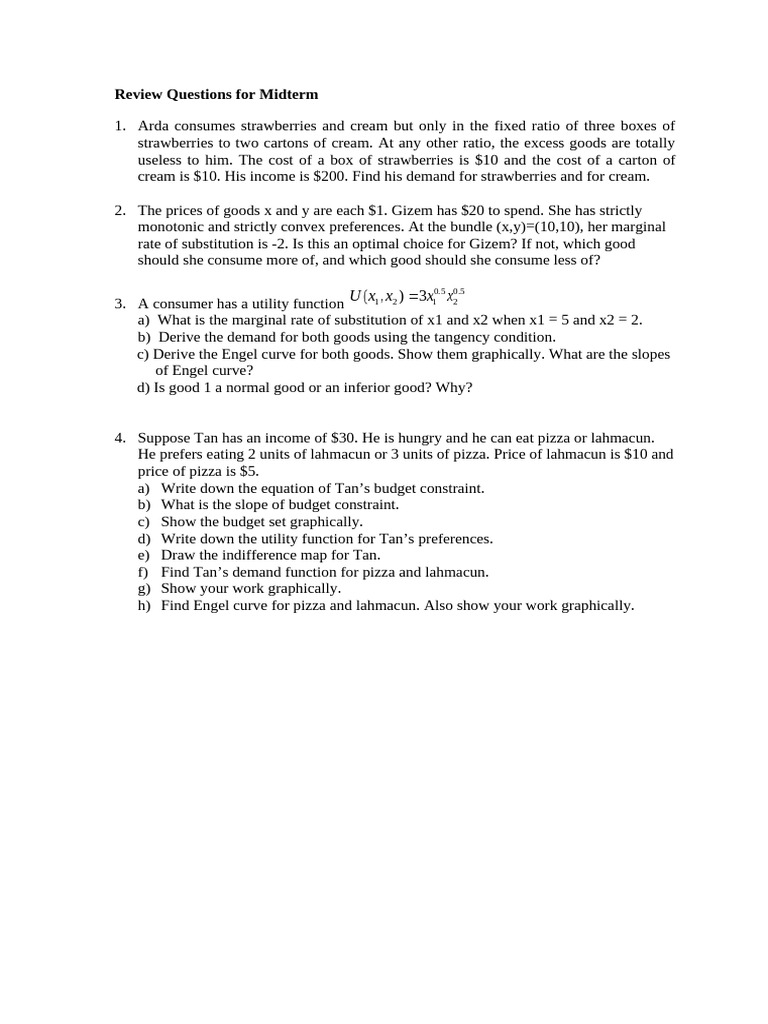 Midterm Questions | PDF