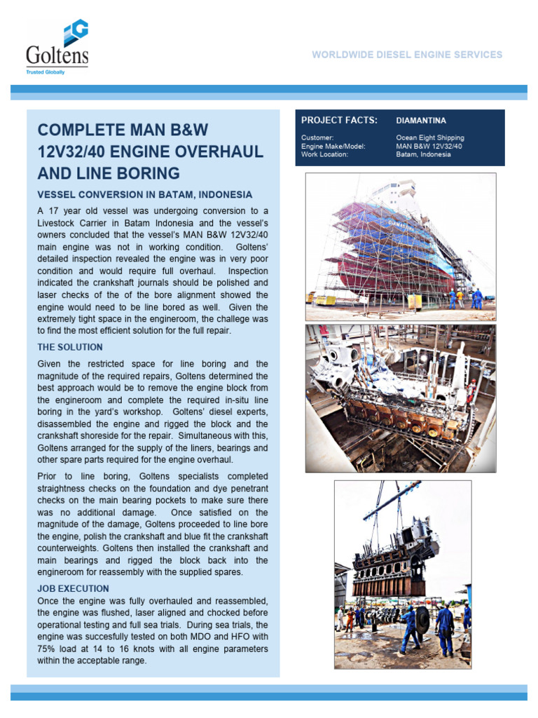 Diesel Engine Overhaul in Batam | PDF | Engines | Mechanical Engineering
