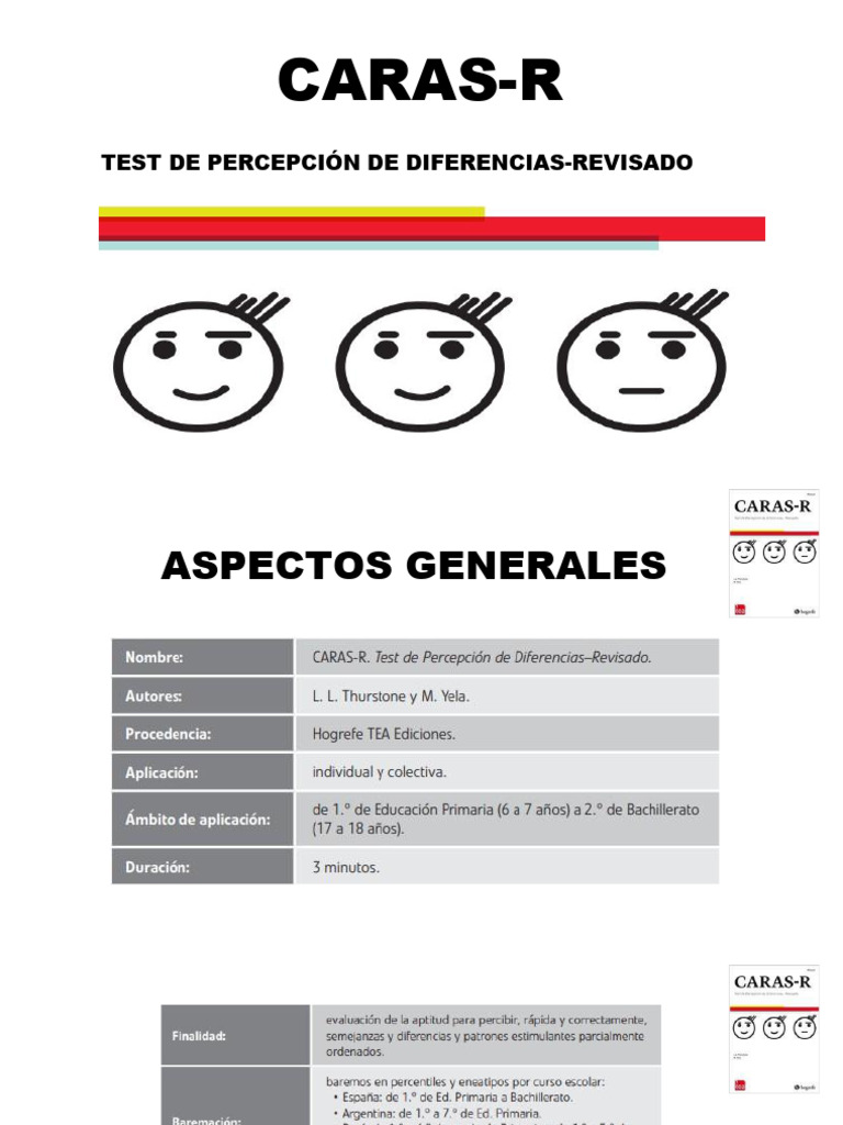 Test Caras-Actualizado | PDF | Cognición | Ciencia cognitiva