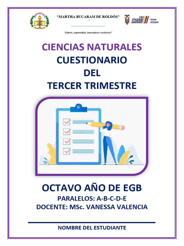 Cuestionario Del Tercer Trimestre CCNN | PDF | Mitosis | Biología