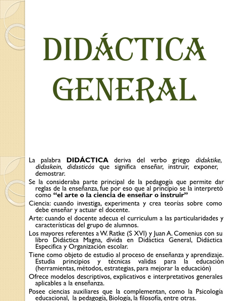 DID-CTICA GRAL Resumen 1era Parte.pptx | PDF | Plan de estudios | Enseñando
