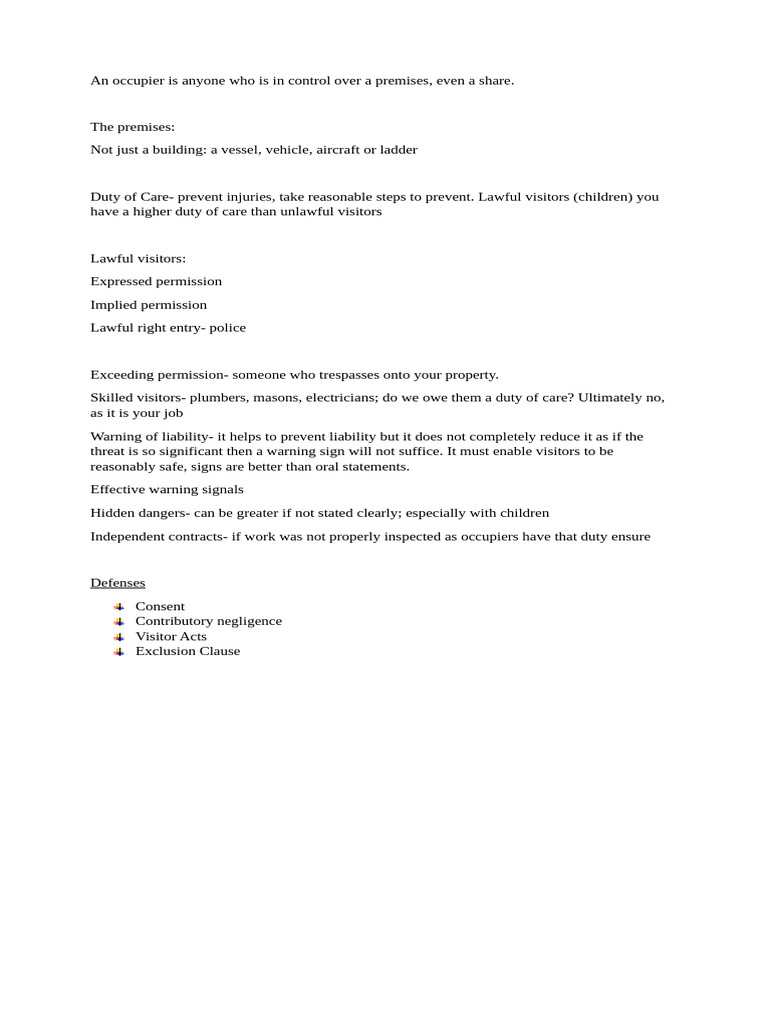 Occupiers Liability | PDF