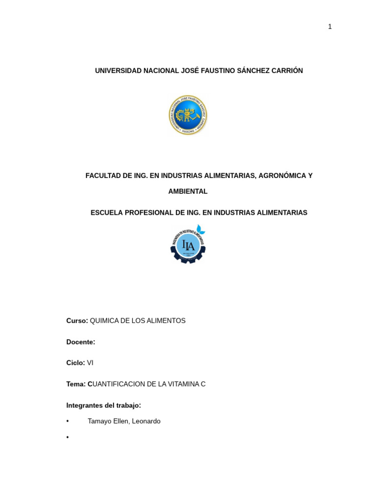 practica 9- Nardo | PDF | Vitamina C | Valoración