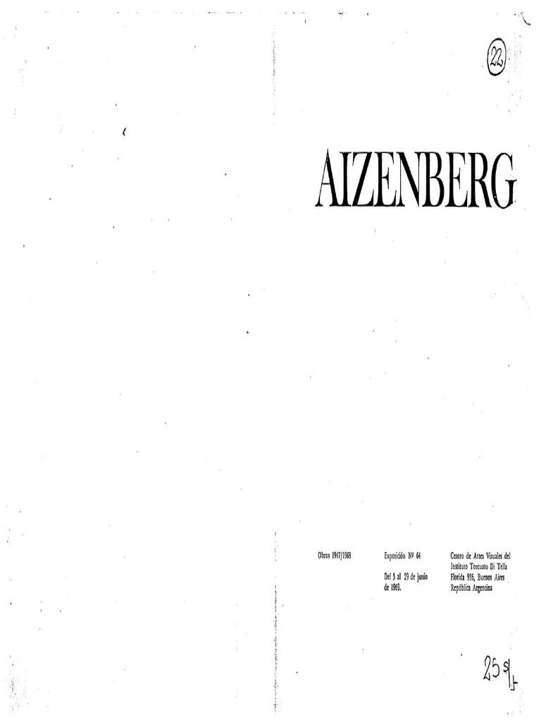 Aldo PELLEGRINI. Aizenberg. CAV ITDT | PDF